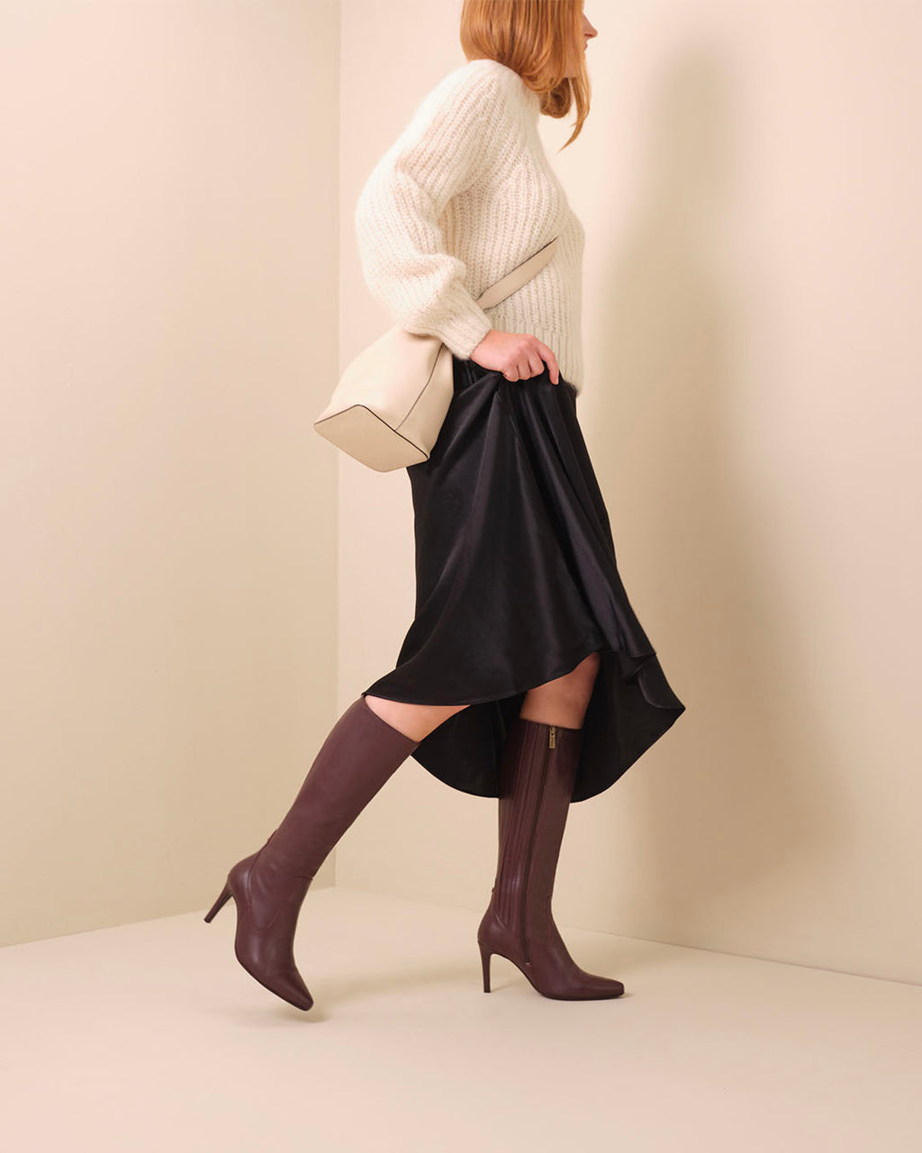 Freya Knee High Boots in Burgundy Leather – DuoBoots