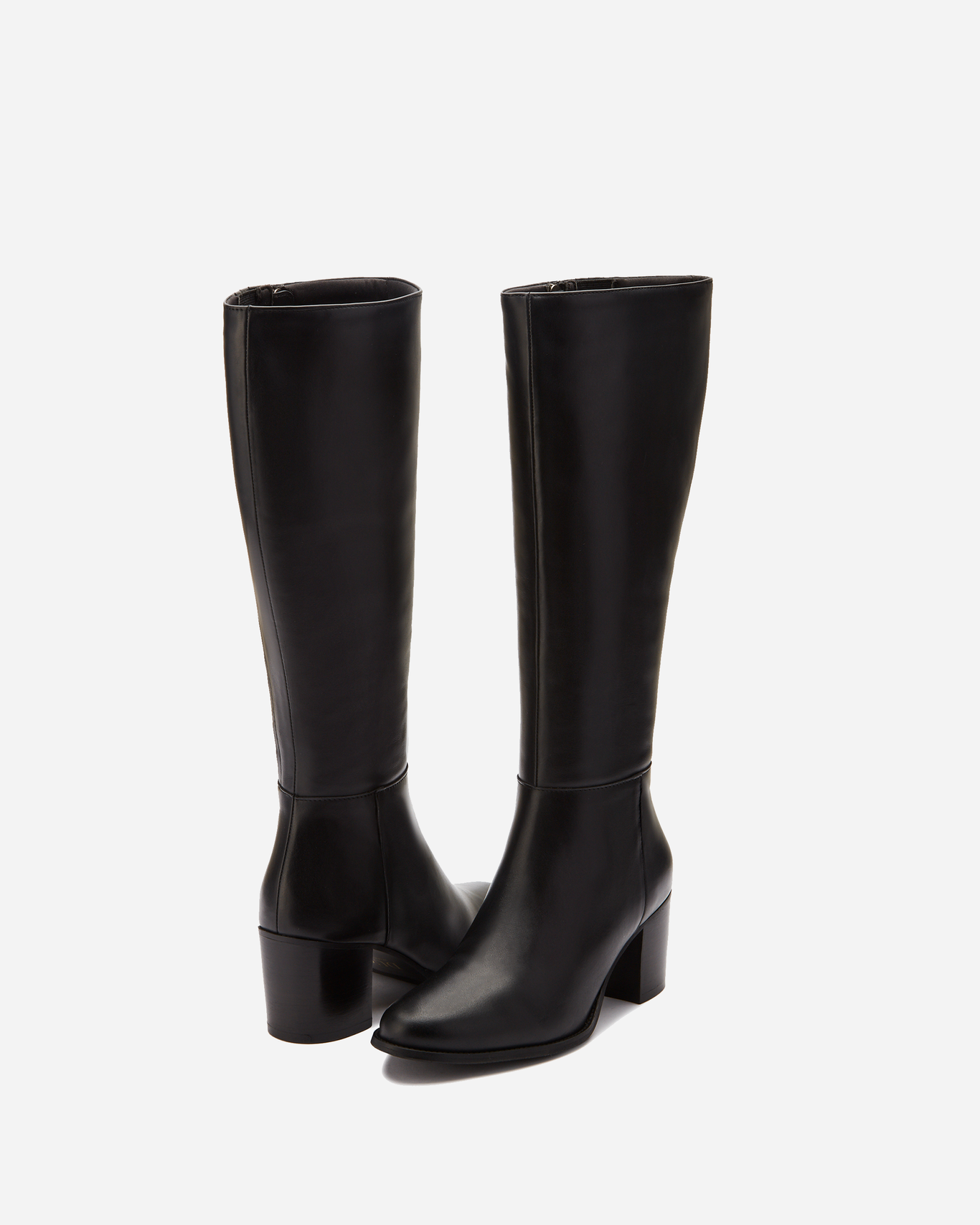 Dalia Standard Knee High Boots in Black Leather – DuoBoots