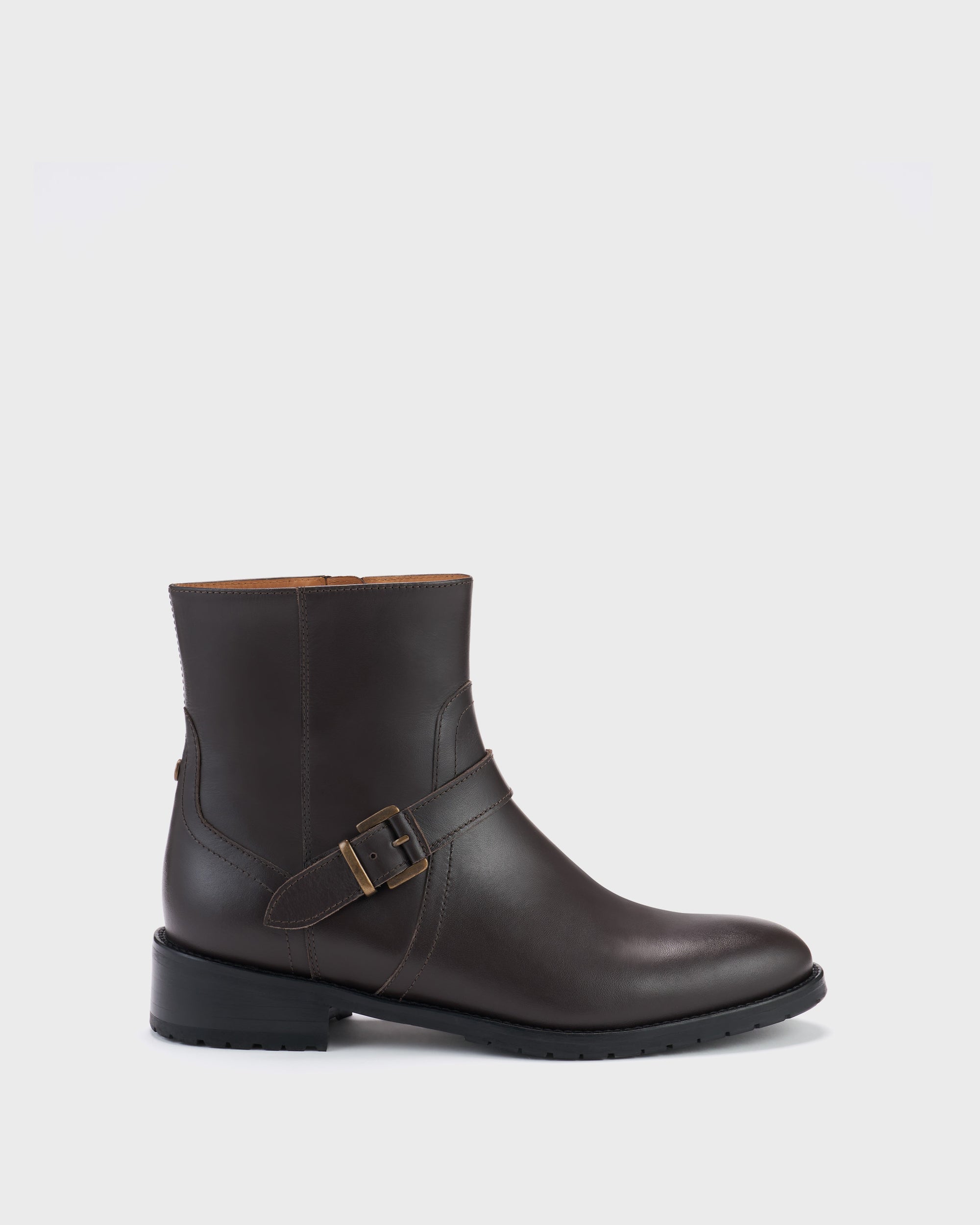 Charlotte Brown Leather Ankle Boots | DuoBoots