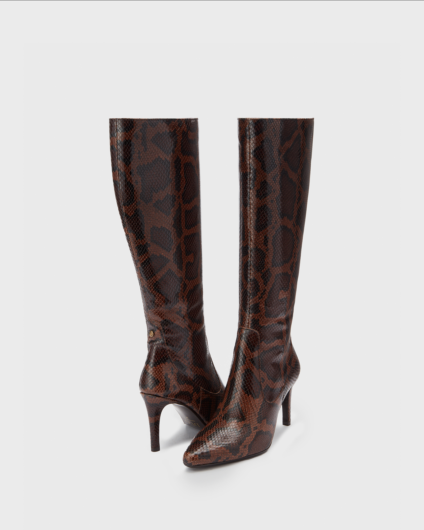 Freya Knee High Boots in Brown Snake – DuoBoots