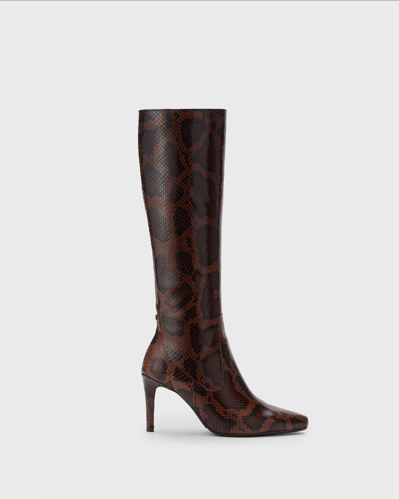 Freya Knee High Boots in Brown Snake – DuoBoots