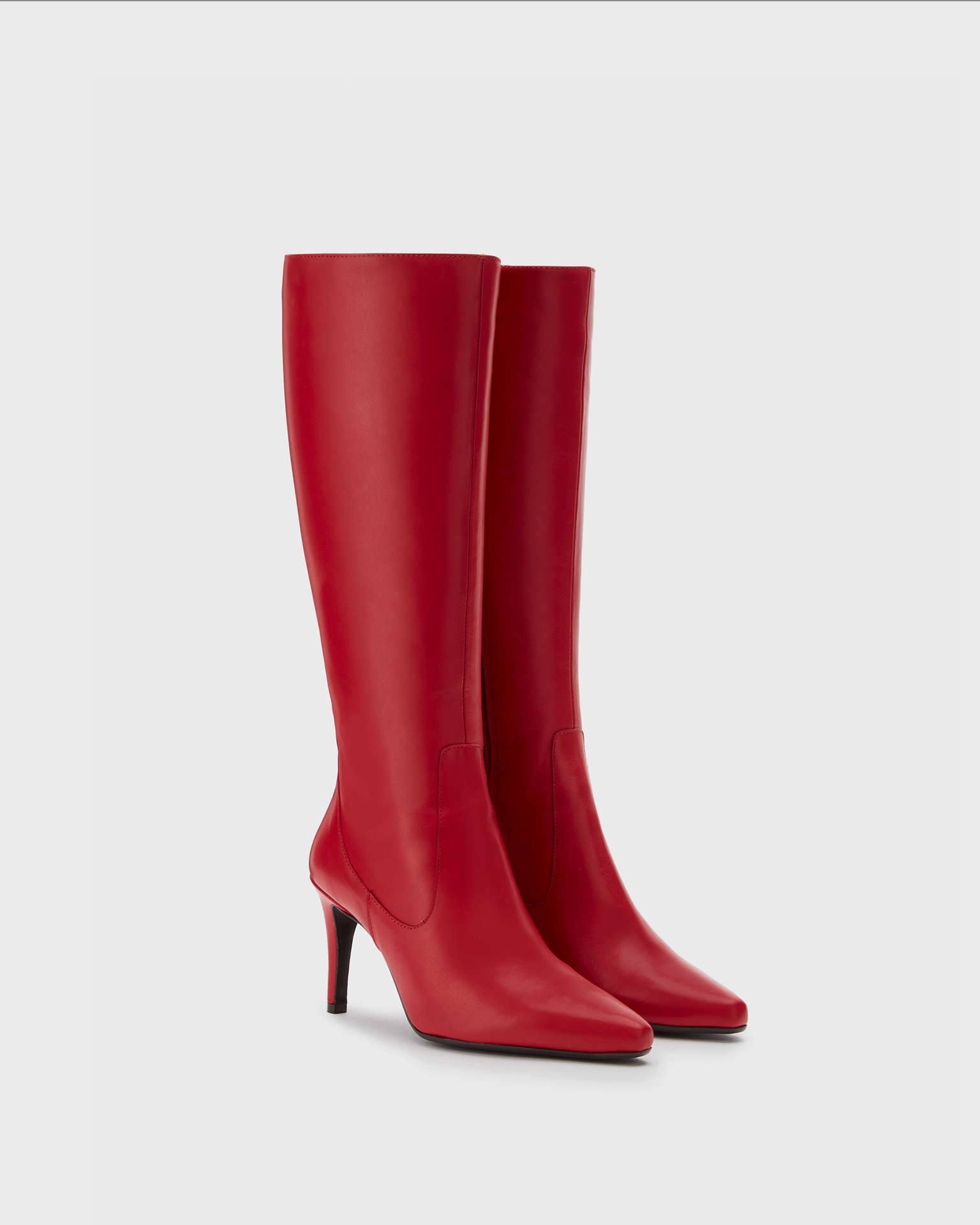 Freya Knee High Boots in Red Leather – DuoBoots