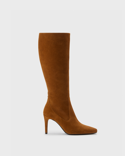 Freya Knee High Boots in Tan Suede – DuoBoots