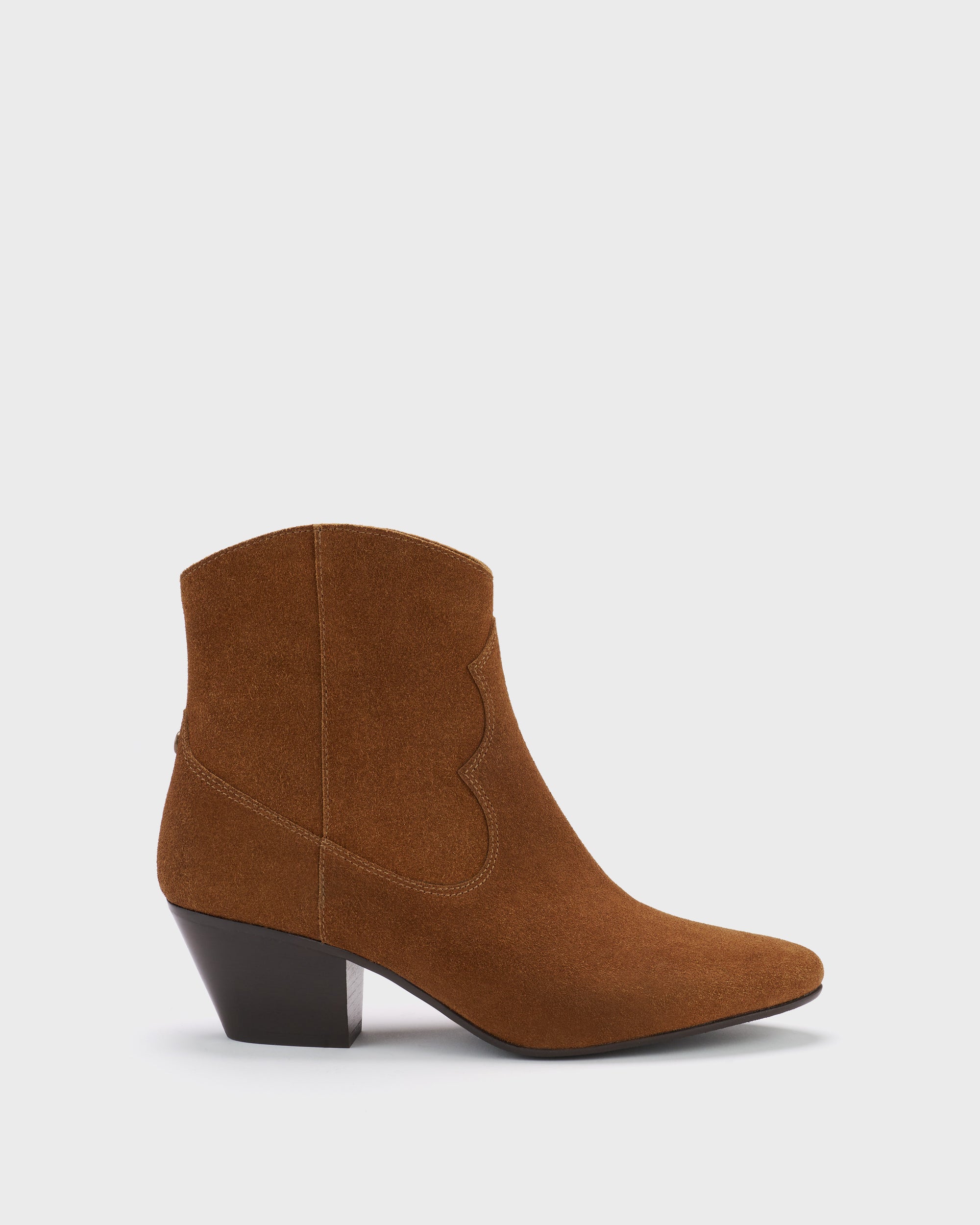Gwen Tan Suede Ankle Boots | DuoBoots
